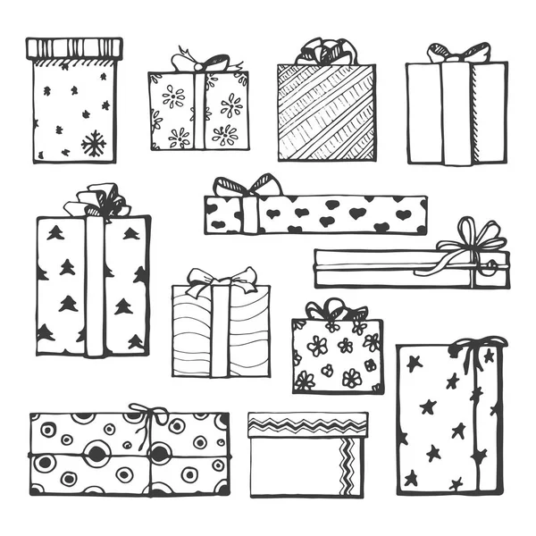 Kézi rajz vektorgrafikus ajándék szett — Stock Vektor © Maria_Letta ...