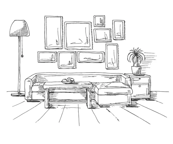 Boceto lineal imágenes de stock de arte vectorial | Depositphotos