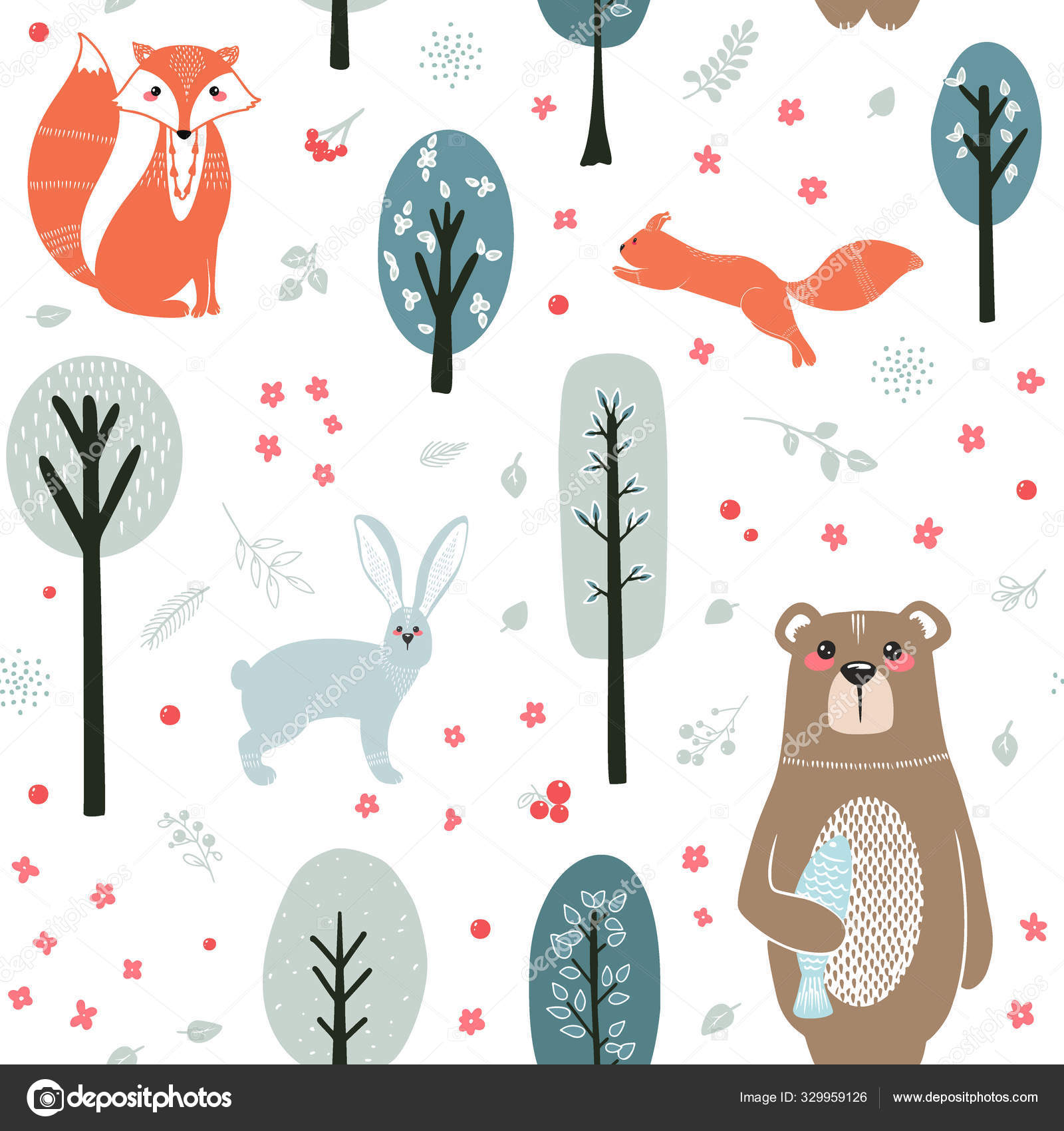 Cute Forest Animals Wallpaper