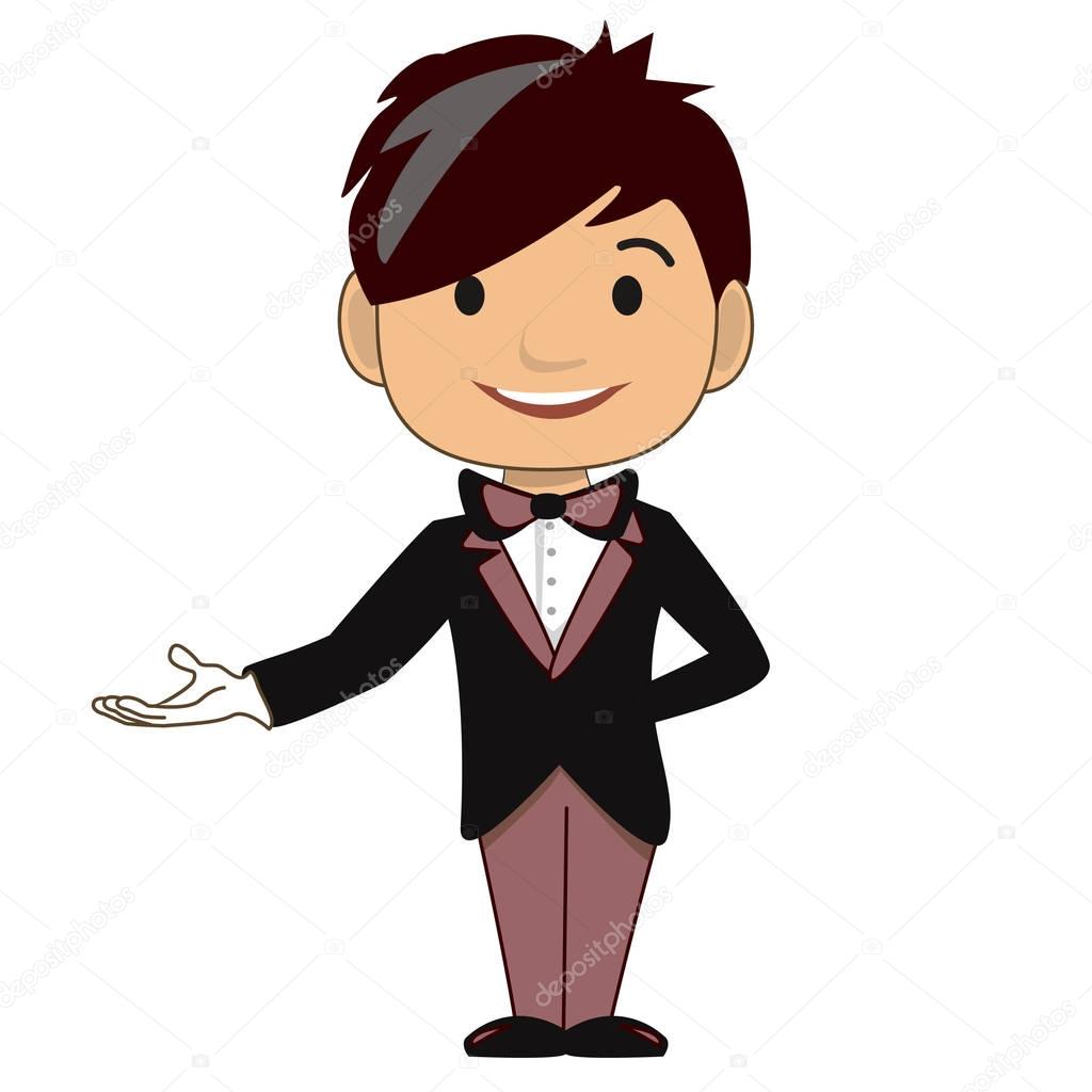 Happy concierge greeted with a smile. Leading Events and Celebra Stock ...