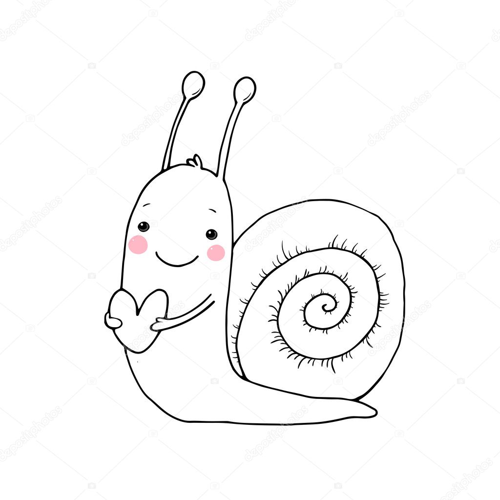 Cute Snail Illustration