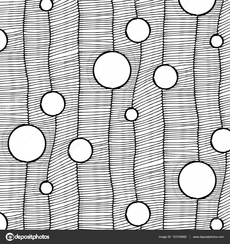 Simple monochrome dynamic circle pattern. Geometric black white outline ...