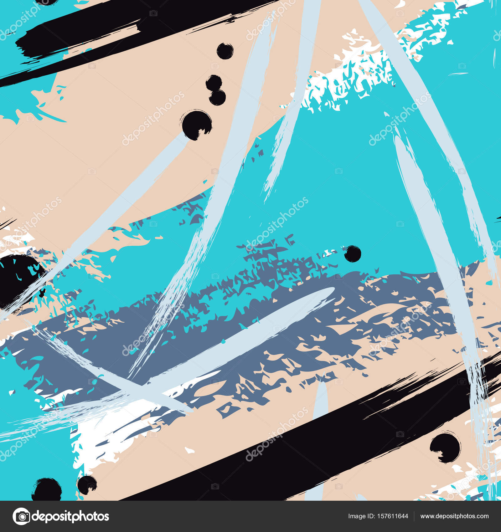 Vector hand drawn water splash pattern. Modern background concept ...