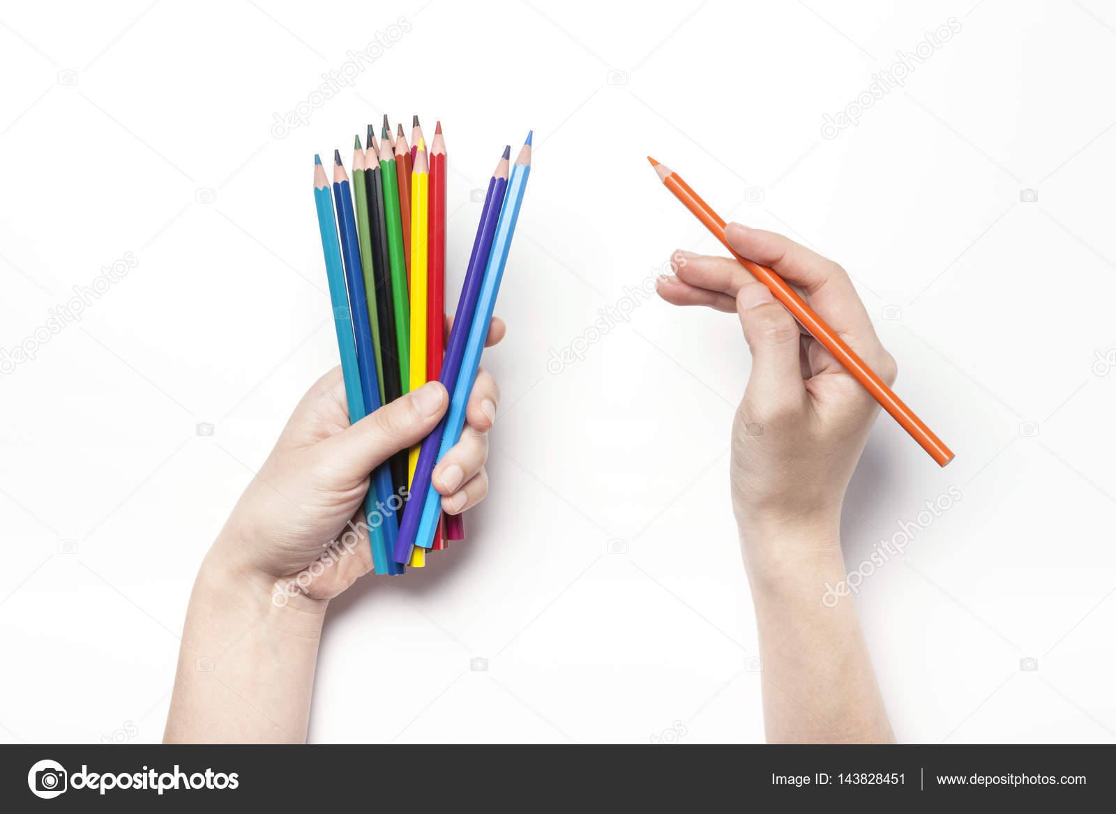 Hand Holding Pencil
