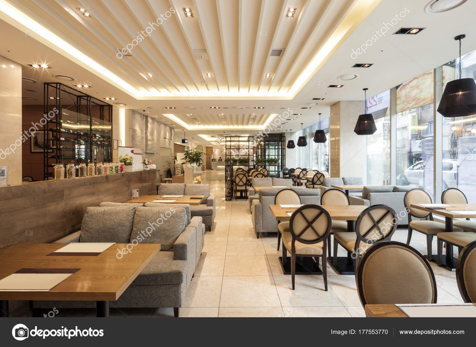 Modern Classic Hotel Cafe — Stock Photo © earlyspring #177553770