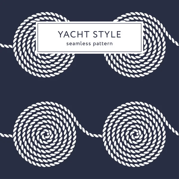 Nautical rope seamless pattern. Yacht style design Stock Vector by ...