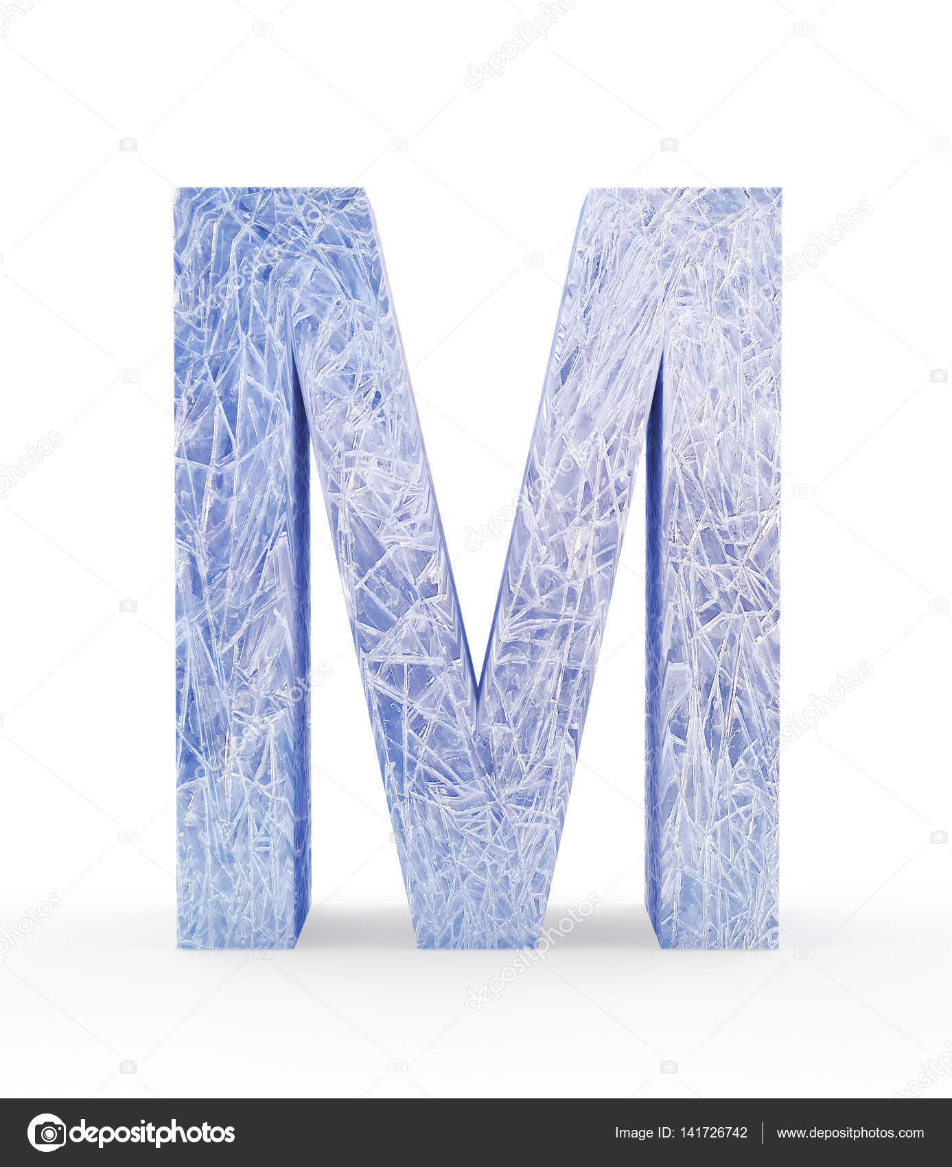Ice letter M on white Stock Photo by ©rashevskiy.yandex.ru 141726742