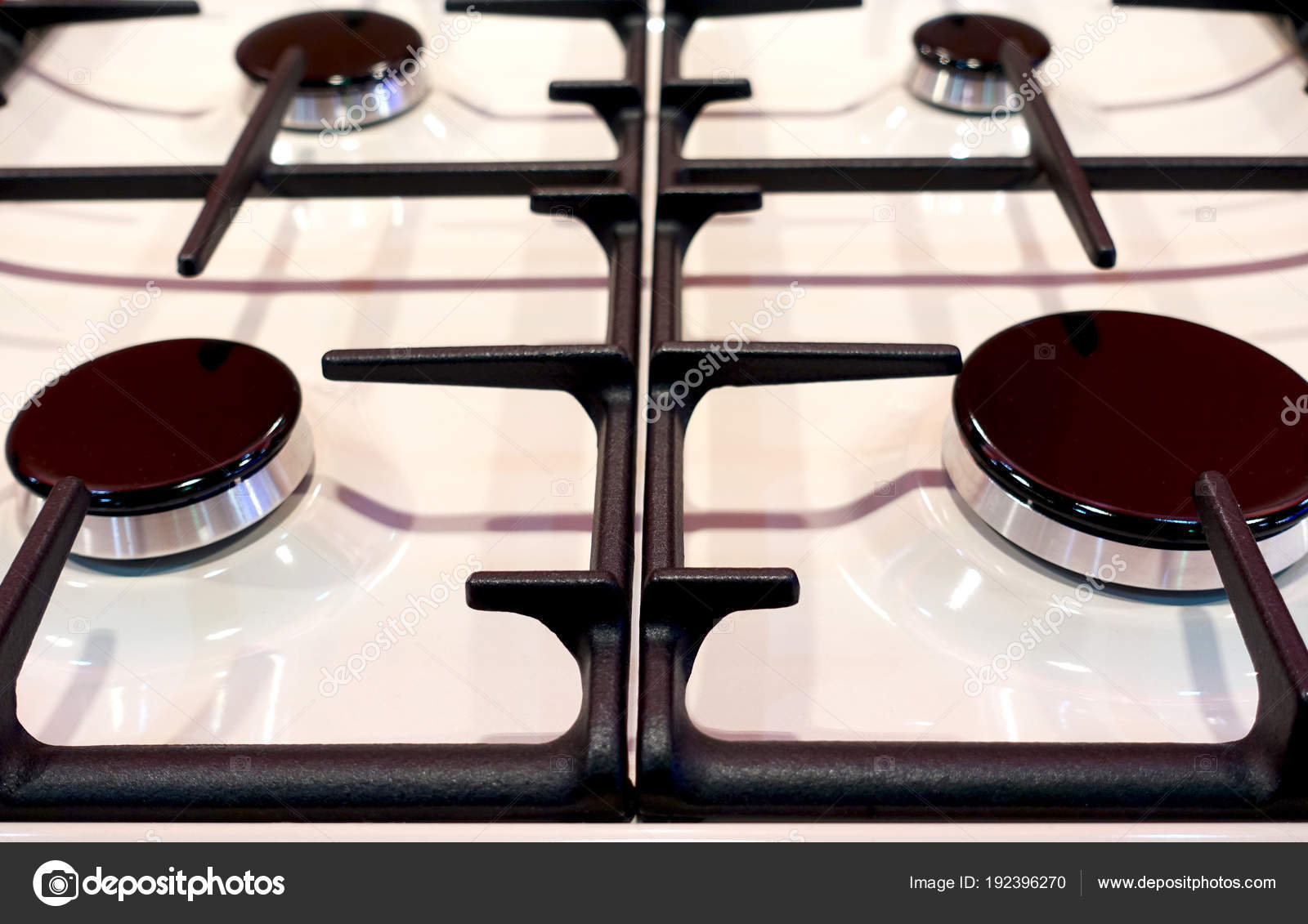 White Cooking Surface Gas Cooker Burners — Stock Photo © rashevskiy ...