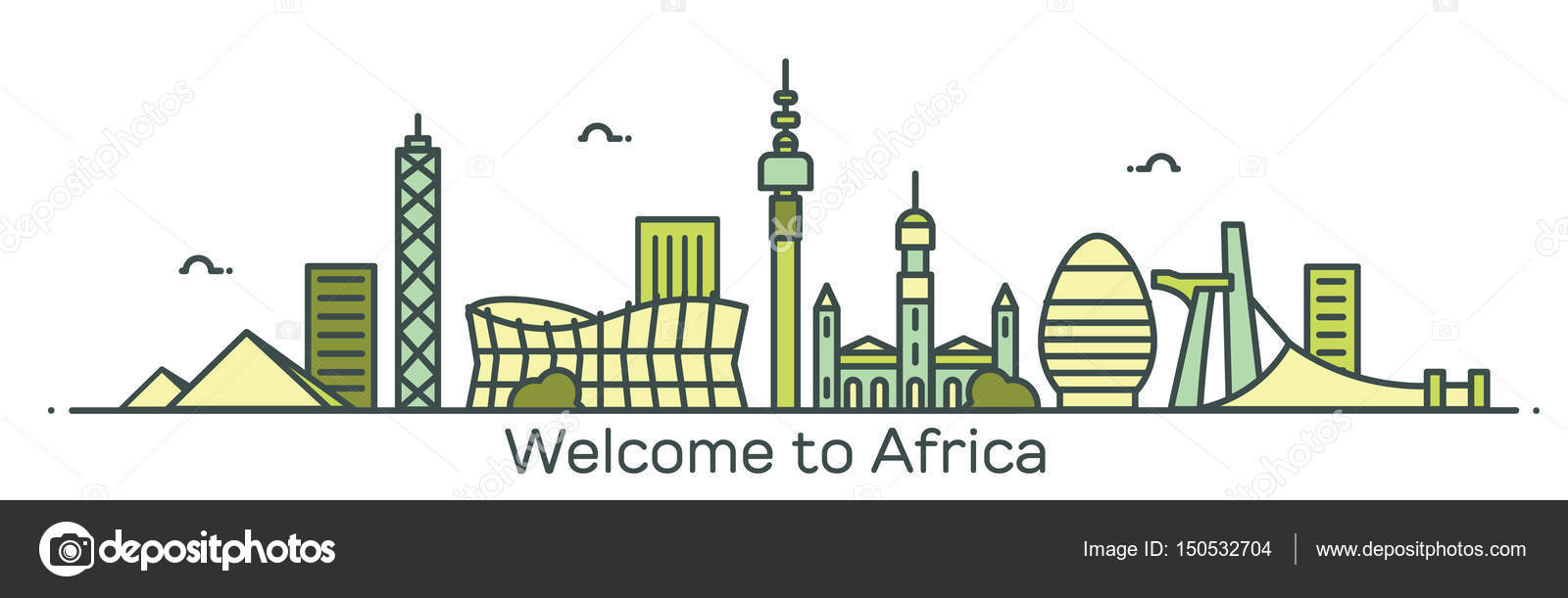 Welcome to Africa banner Stock Vector by ©genadiymolnia.gmail.com 150532704