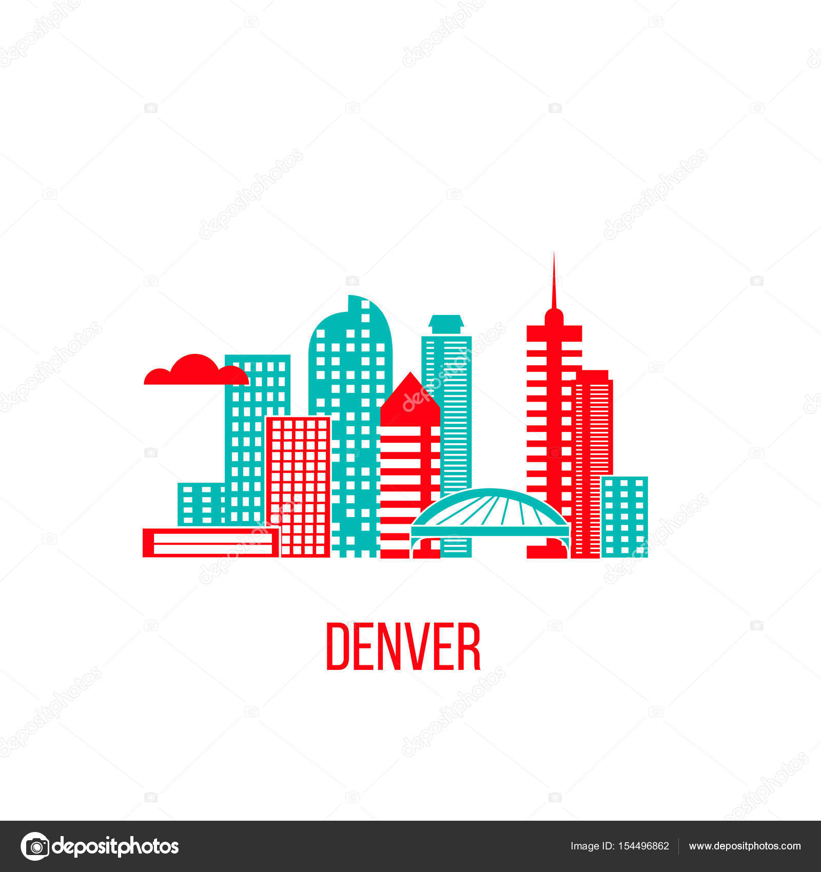Denver city skyline Stock Vector Image by ©genadiymolnia.gmail.com ...