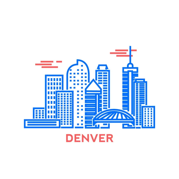 Denver skyline vector Vector Art Stock Images | Depositphotos