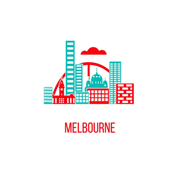 The city of melbourne Vector Art Stock Images | Depositphotos