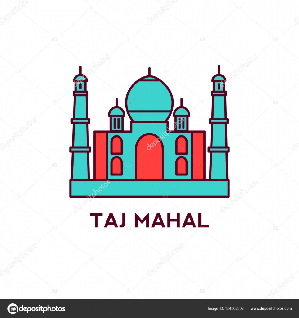 Taj Mahal an ancient Palace in India Stock Vector by ©genadiymolnia ...