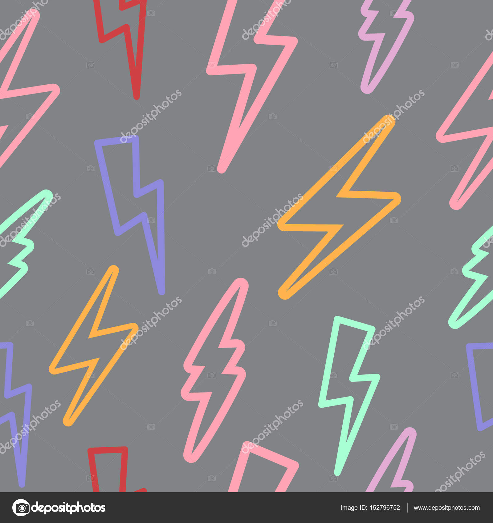 Seamless texture with lightning. linear Stock Vector Image by ©Dafna93 ...