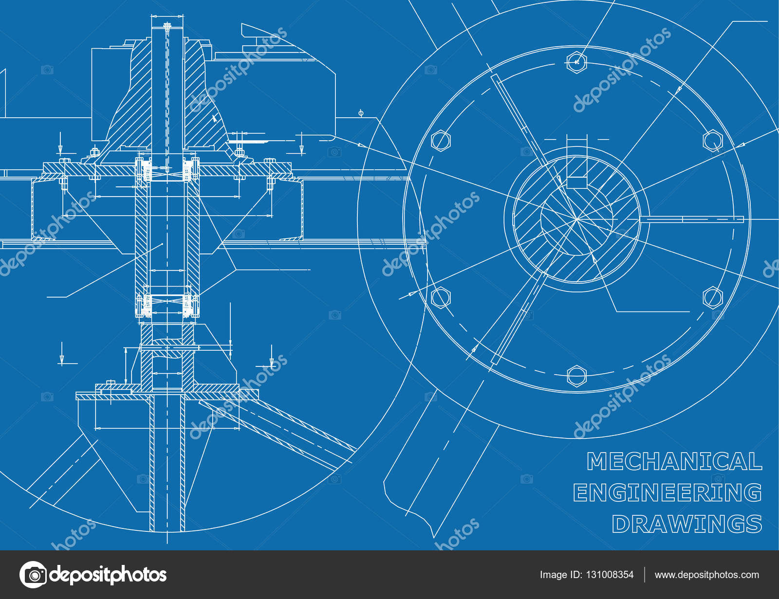 Dibujos de ingeniería mecánica. Ilustración de ingeniería. Vector ...
