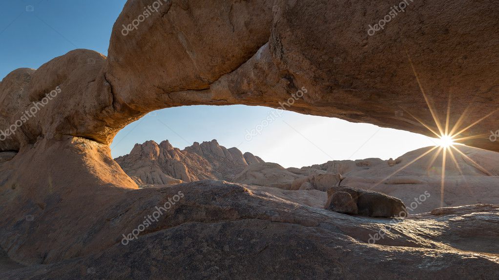 Nature reserve Spitzkoppe in Namibia. — Stock Photo © kanuman #128473276