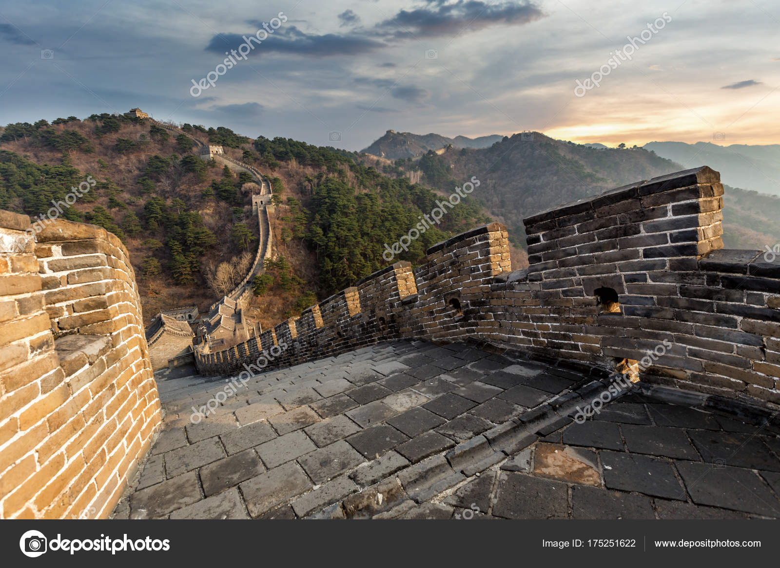 Great Wall China Series Fortifications Made Stone — Stock Photo ...