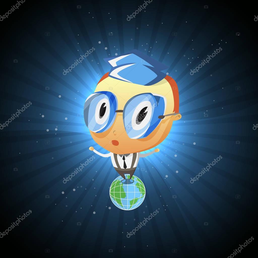 Smart student cartoon character Stock Vector Image by ©andrei.dvaretski ...