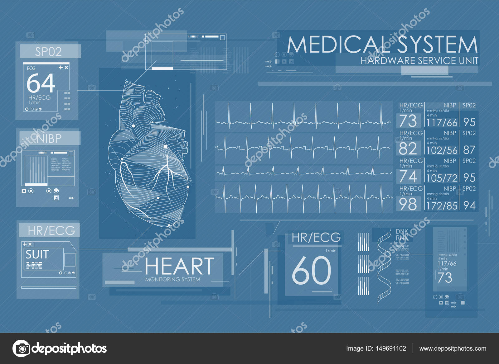 Futuristic medical interface — Stock Vector © andrei.dvaretski.yandex ...