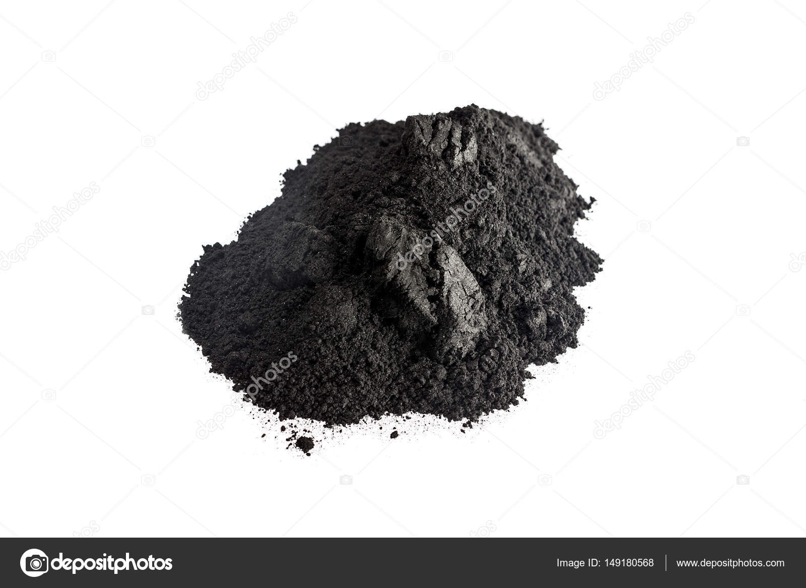 Activated charcoal powder shot with macro lens Stock Photo by ...