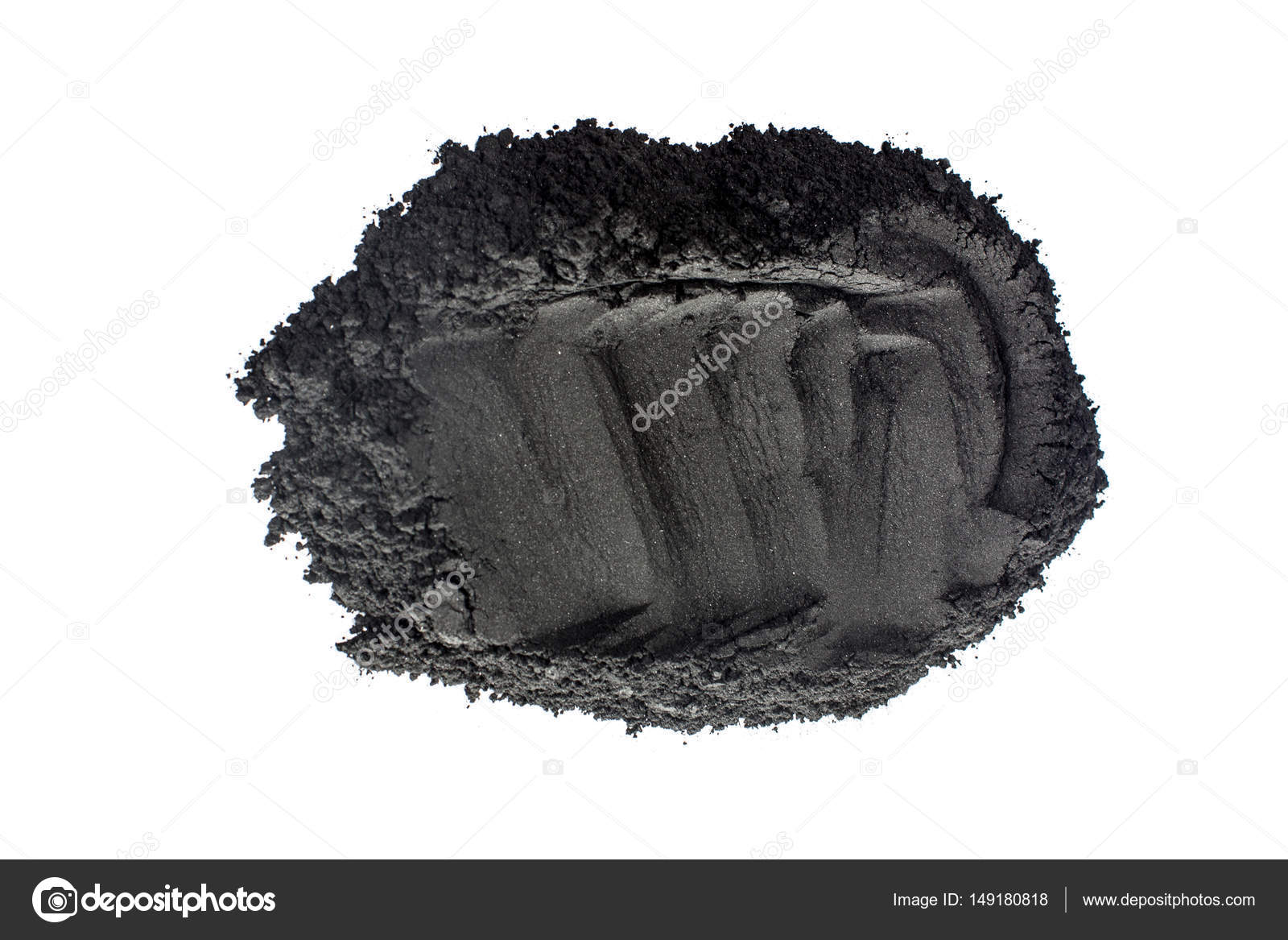 Activated charcoal powder shot with macro lens Stock Photo by ...