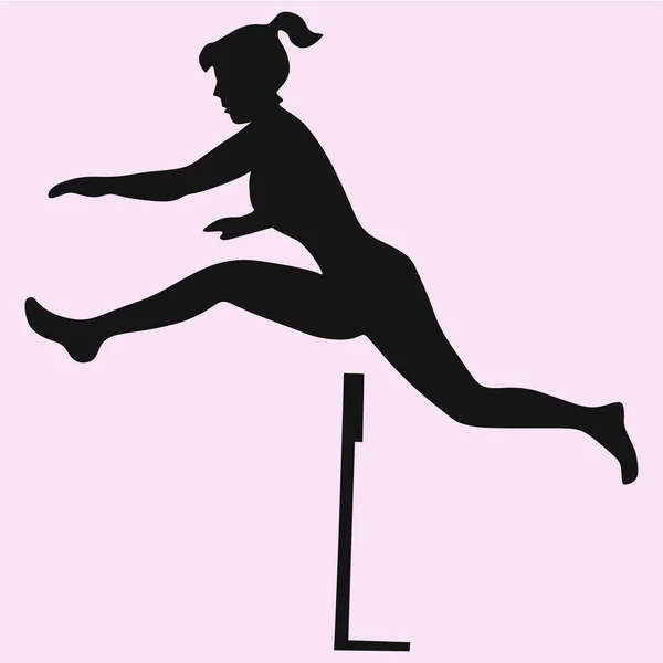 Woman hurdler Vector Art Stock Images | Depositphotos