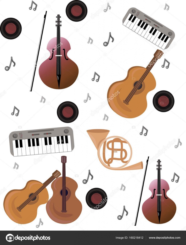 Music pattern Vector background. Earphones sign melody pattern. Teenage ...