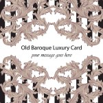 Vintage Baroque envelope Invitation card Imperial style. Vector decor ...