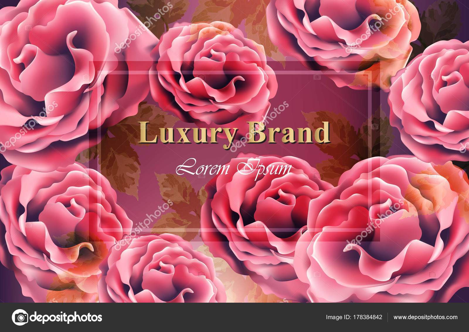 Rose flowers background template Vector. Realistic 3d flowers Stock Vector by ©inagraur.ymail ...