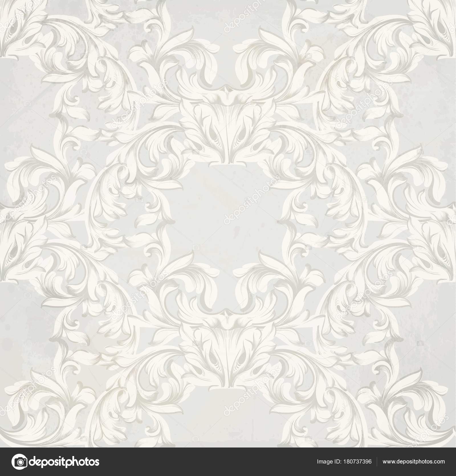 Damask pattern Vector illustration handmade ornament decor. Baroque ...