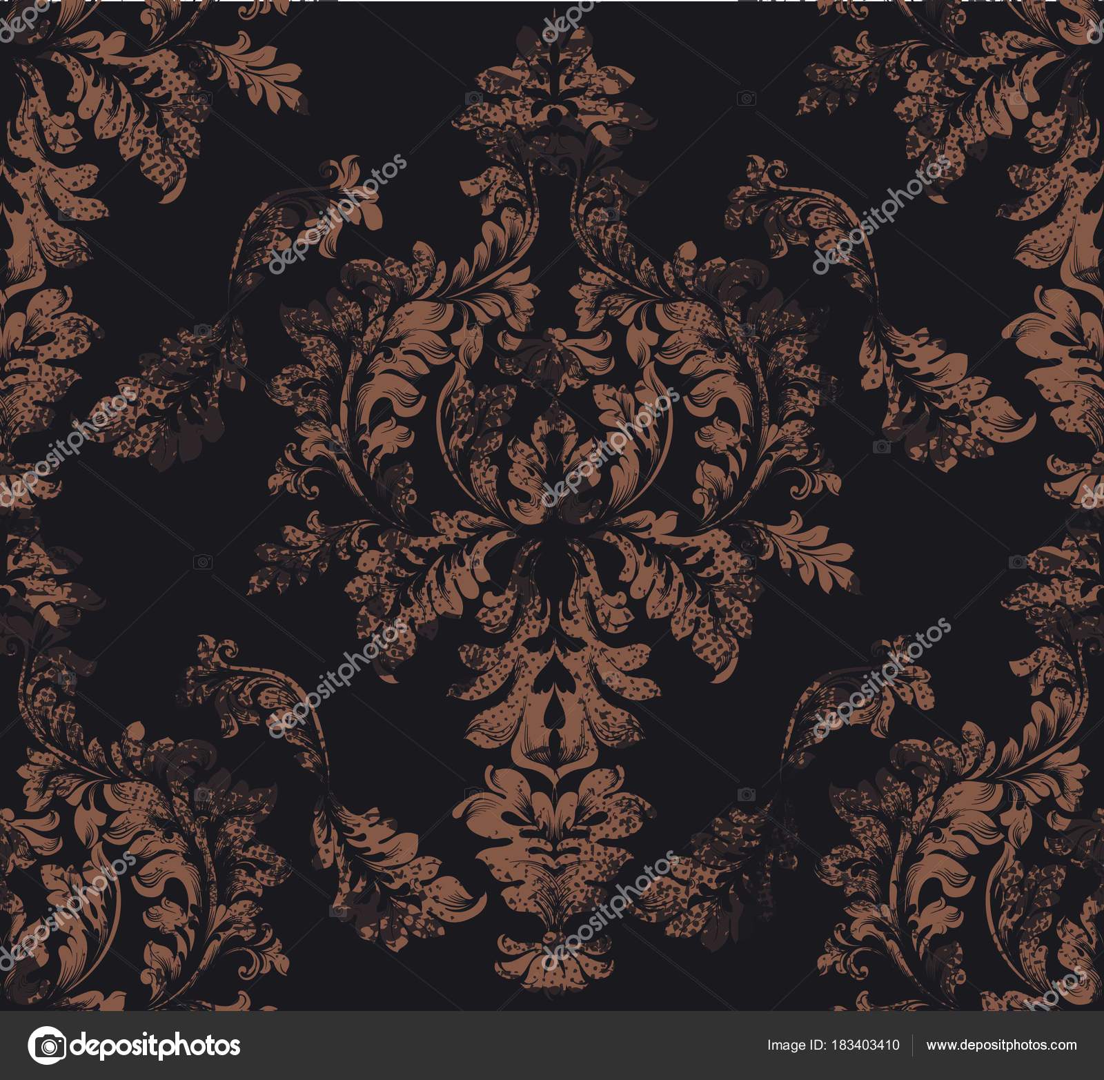 Baroque Damask pattern Vector. Royal fabric background. Luxury texture ...