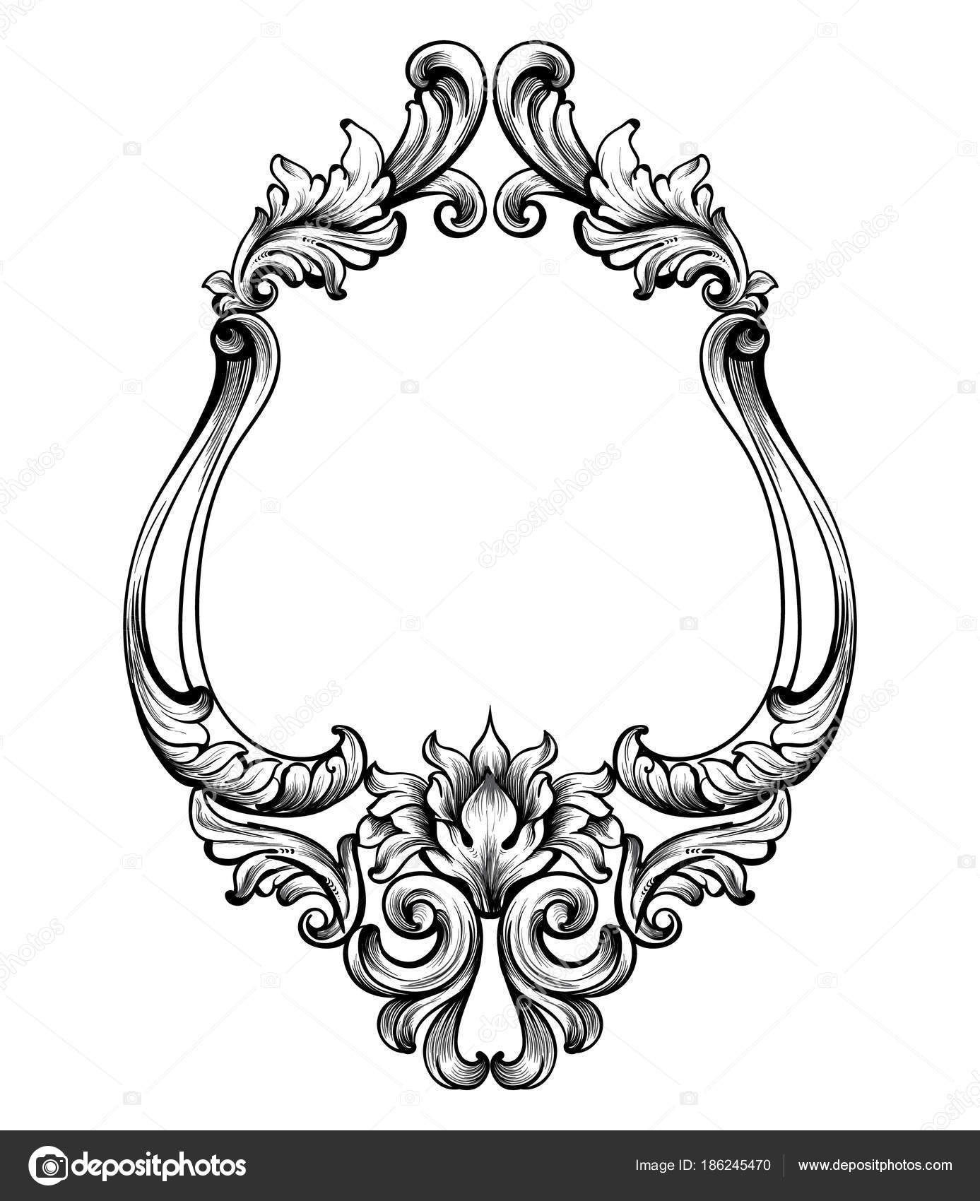Black Baroque Frame Vector - Infoupdate.org