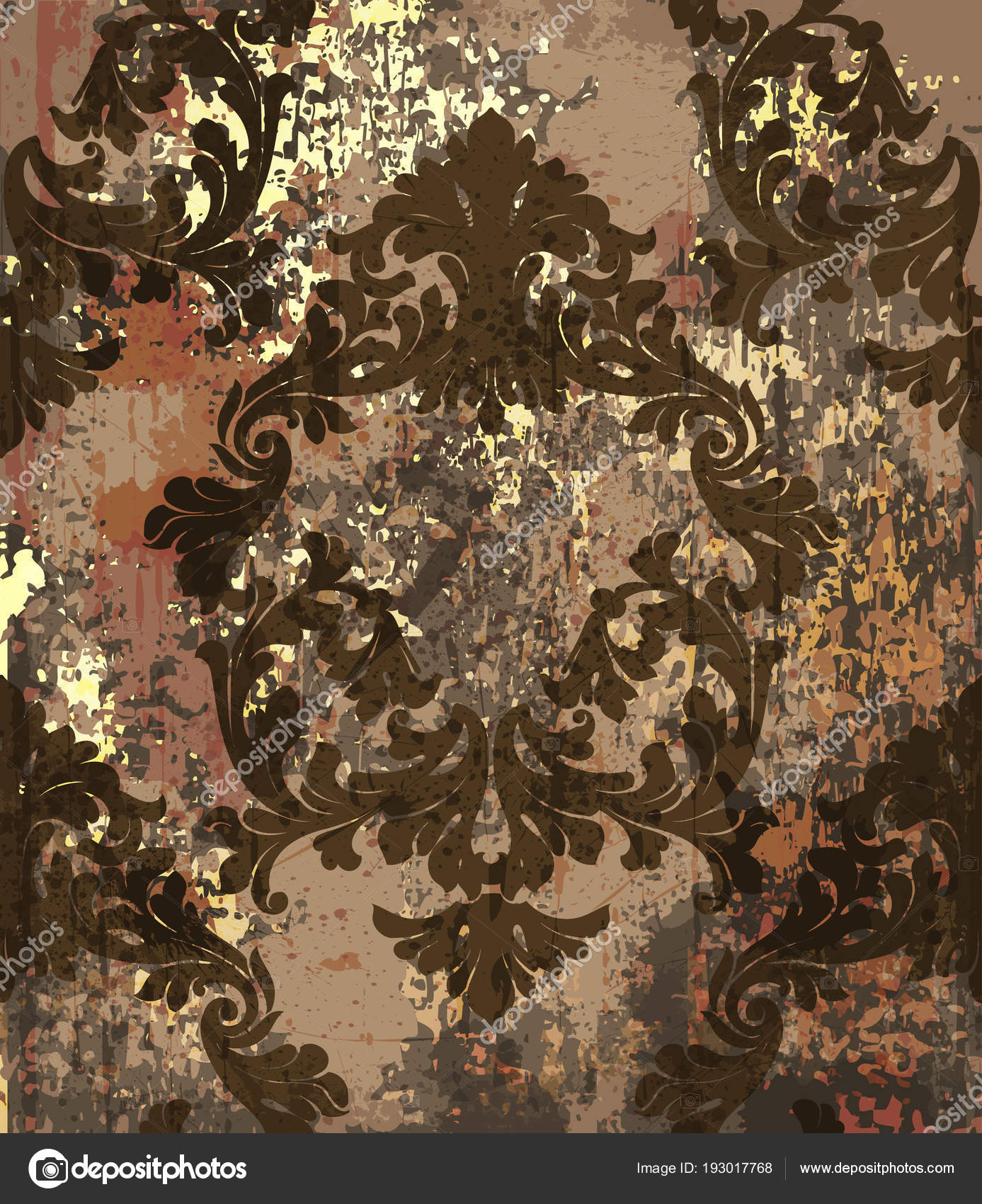 Baroque pattern background Vector. Ornamented texture luxury design ...