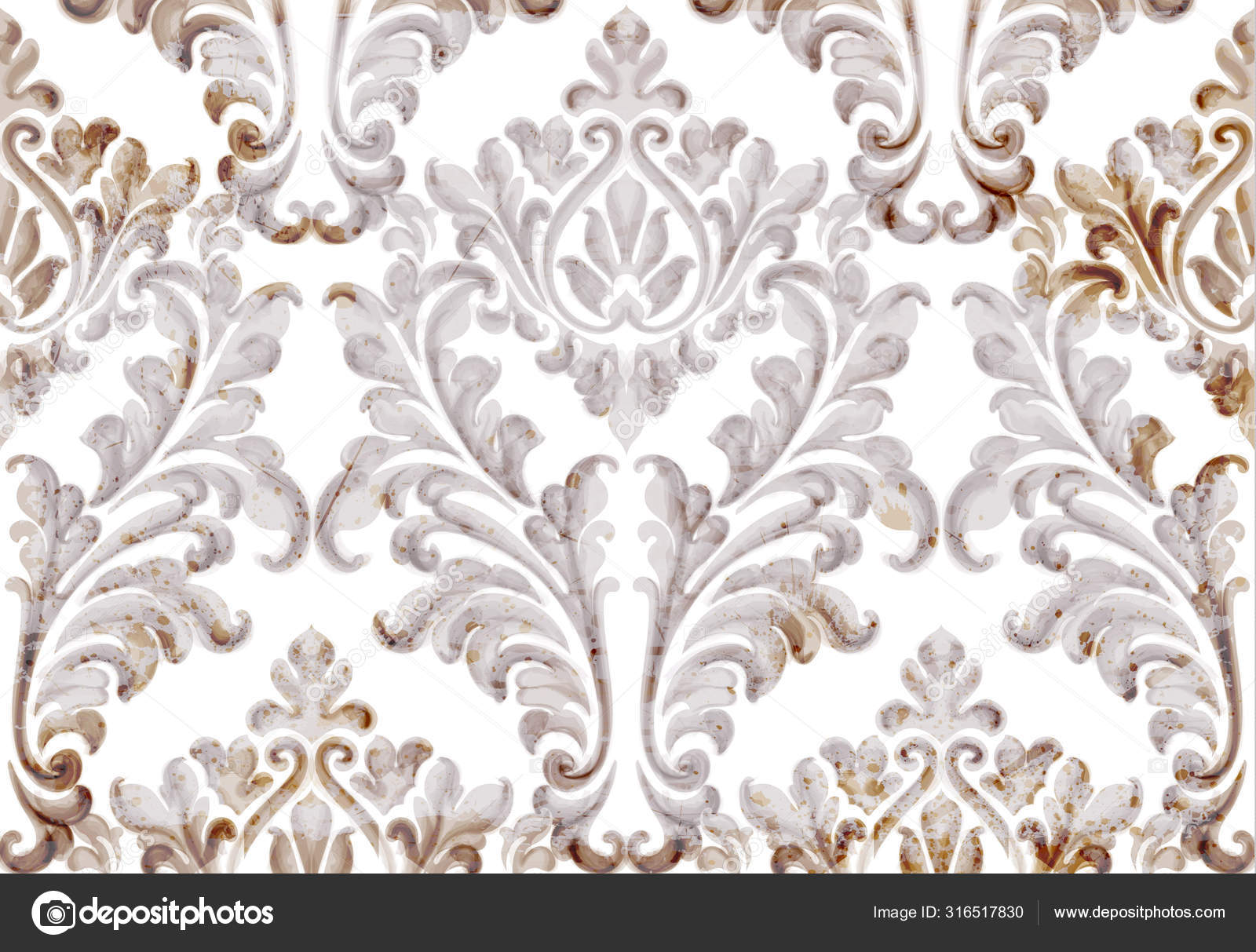 Rococo texture pattern Stock Vector by ©inagraur.ymail.com 316517830