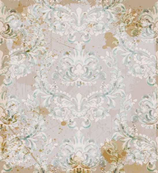 Rococo pattern background Vector. Ornamented texture luxury design ...