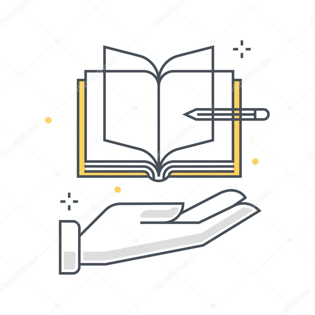 Color line, intellectual property illustration, icon — Stock Vector ...