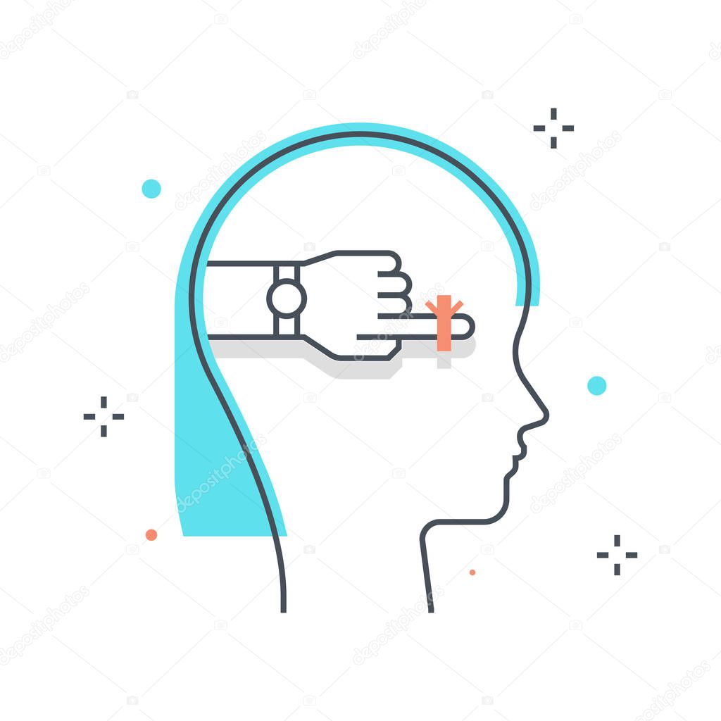 Color line, responsibility illustration concept illustration, ic Stock ...