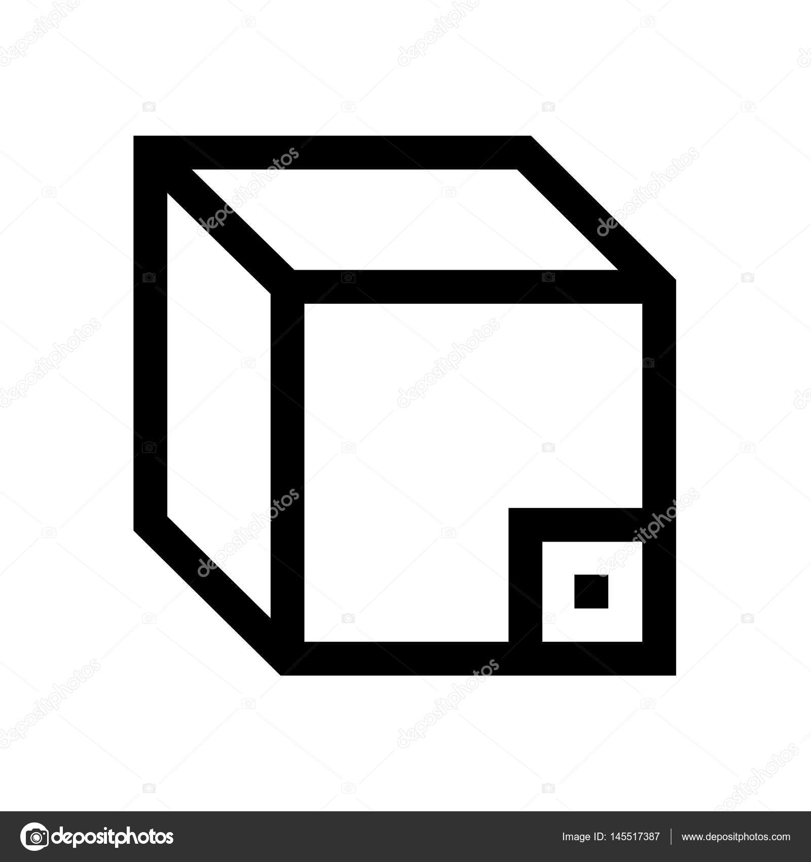 Cube mini line, icon Stock Vector by ©Howcolour 145517387