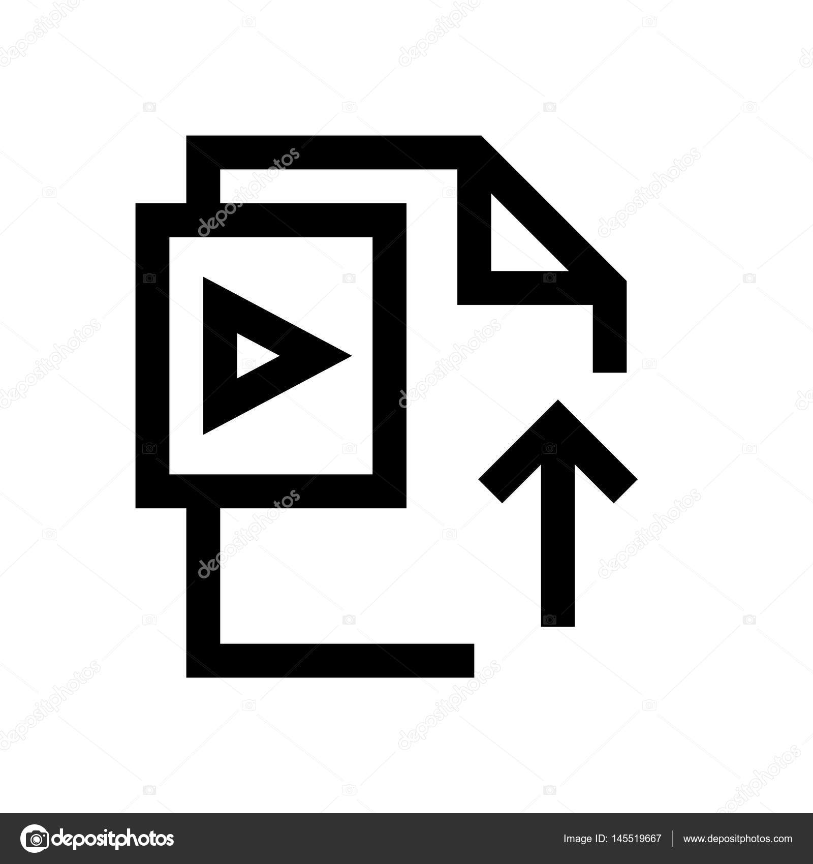 Video file format mini line, icon Stock Vector Image by ©Howcolour ...