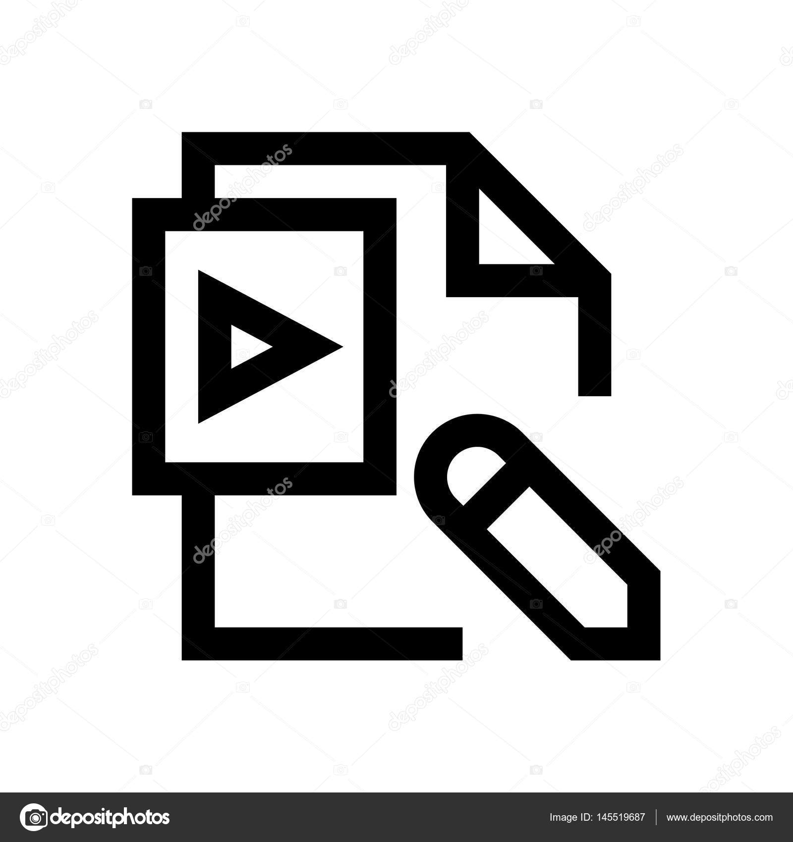 Video file format mini line, icon Stock Vector by ©Howcolour 145519687