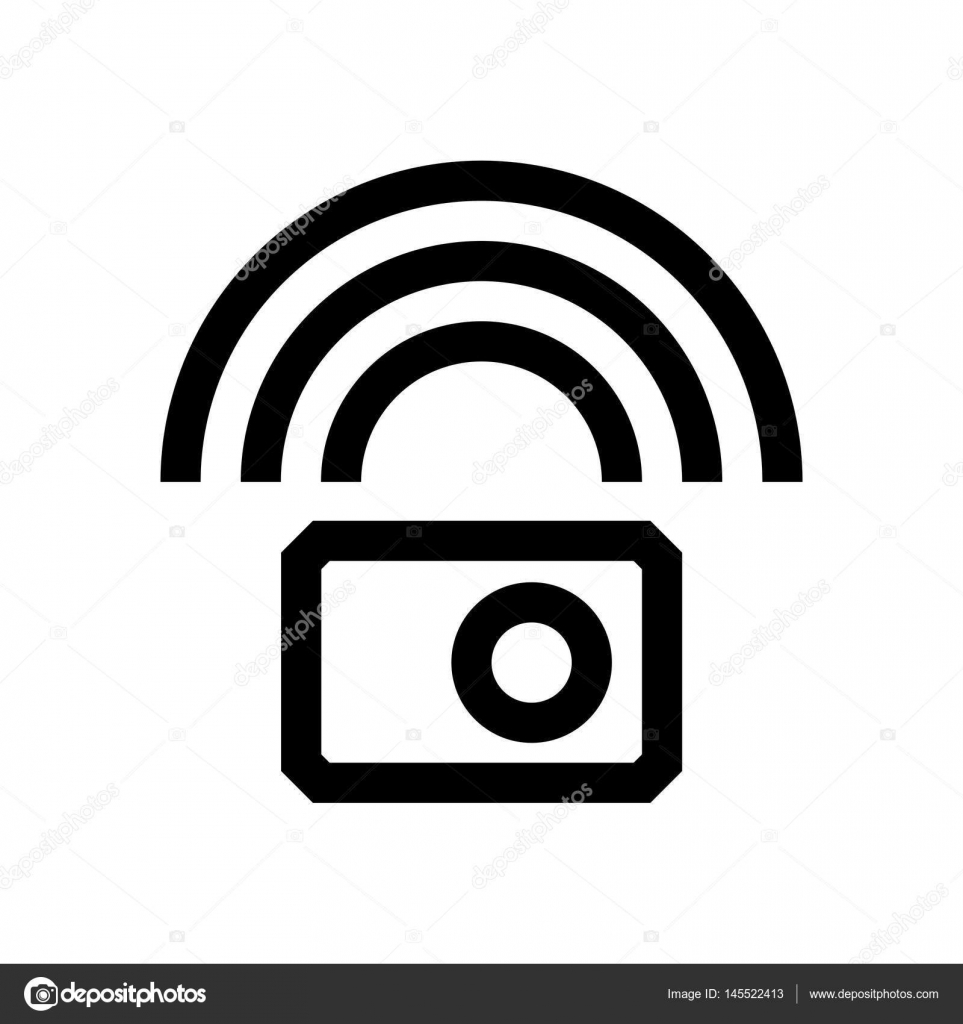 Camera wireless mini line, icon Stock Vector Image by ©Howcolour #145522413
