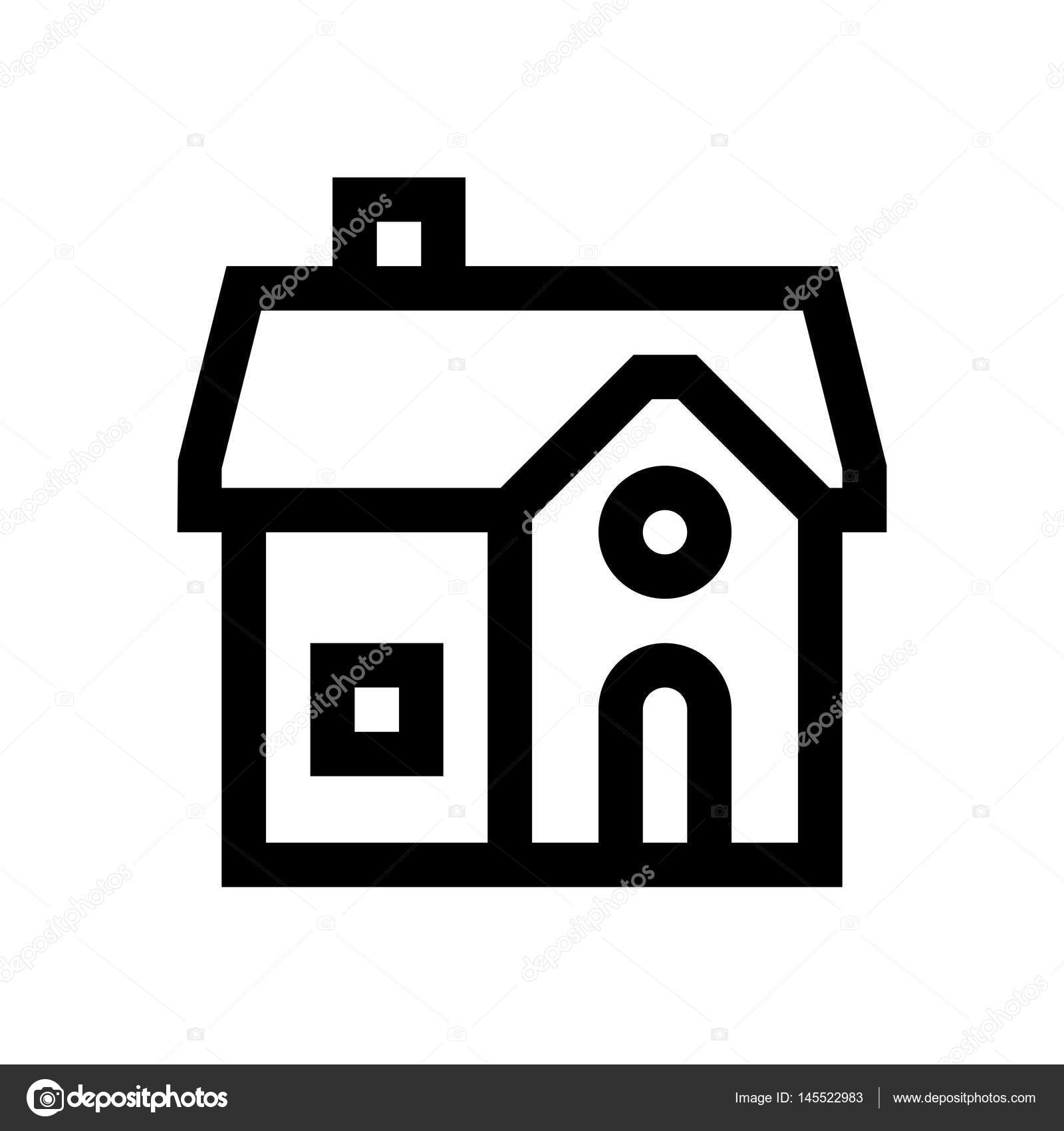 Building mini line, icon Stock Vector Image by ©Howcolour #145522983