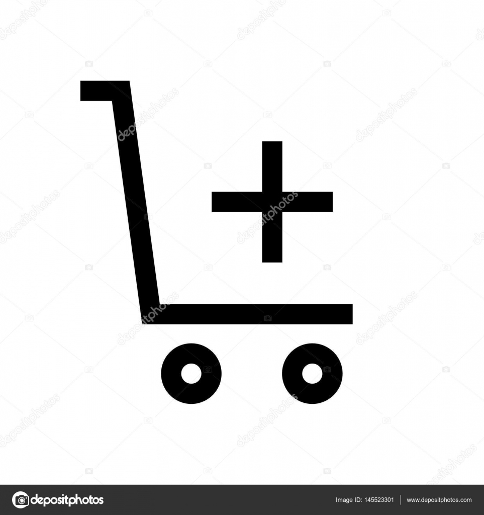 Shopping cart mini line, icon Stock Vector Image by ©Howcolour #145523301