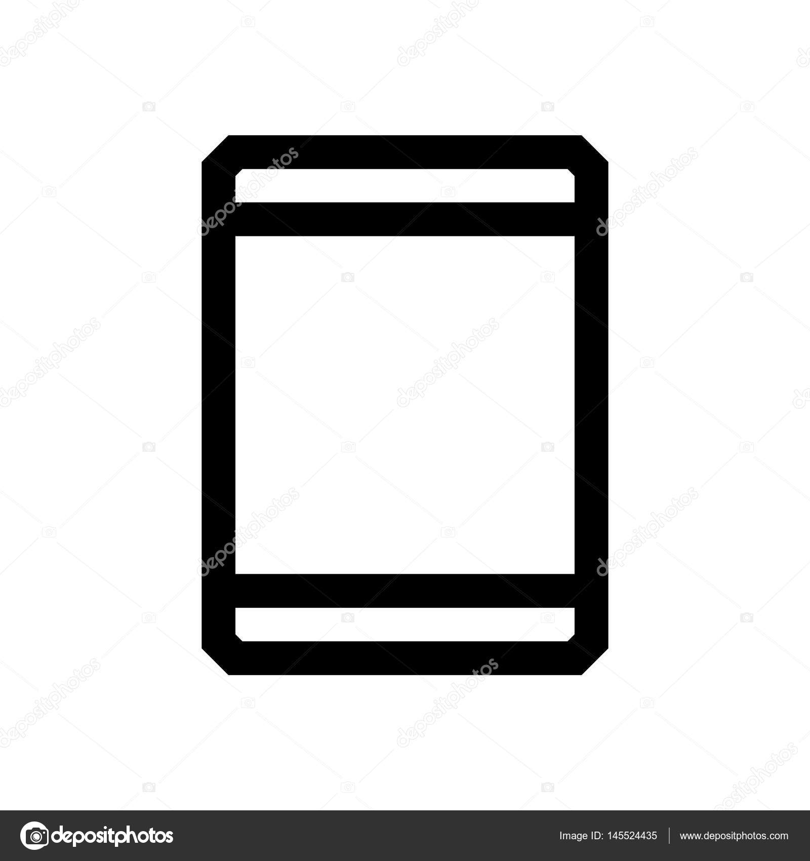 Tablet mini line, icon Stock Vector Image by ©Howcolour #145524435