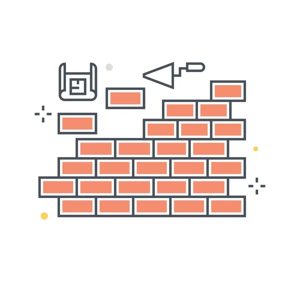 L nea de color, ilustraci n de concepto de pared, icono 2024