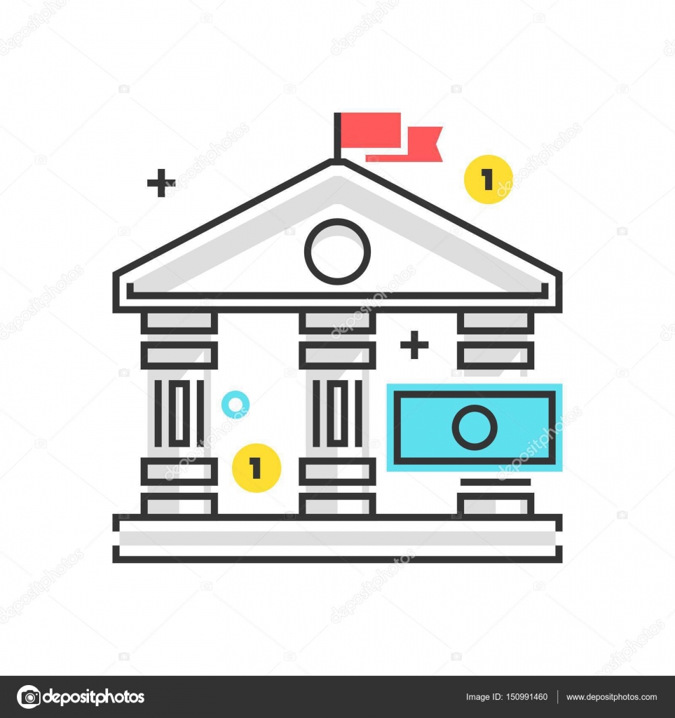 Color box icon, bank law illustration, icon Stock Vector Image by ...
