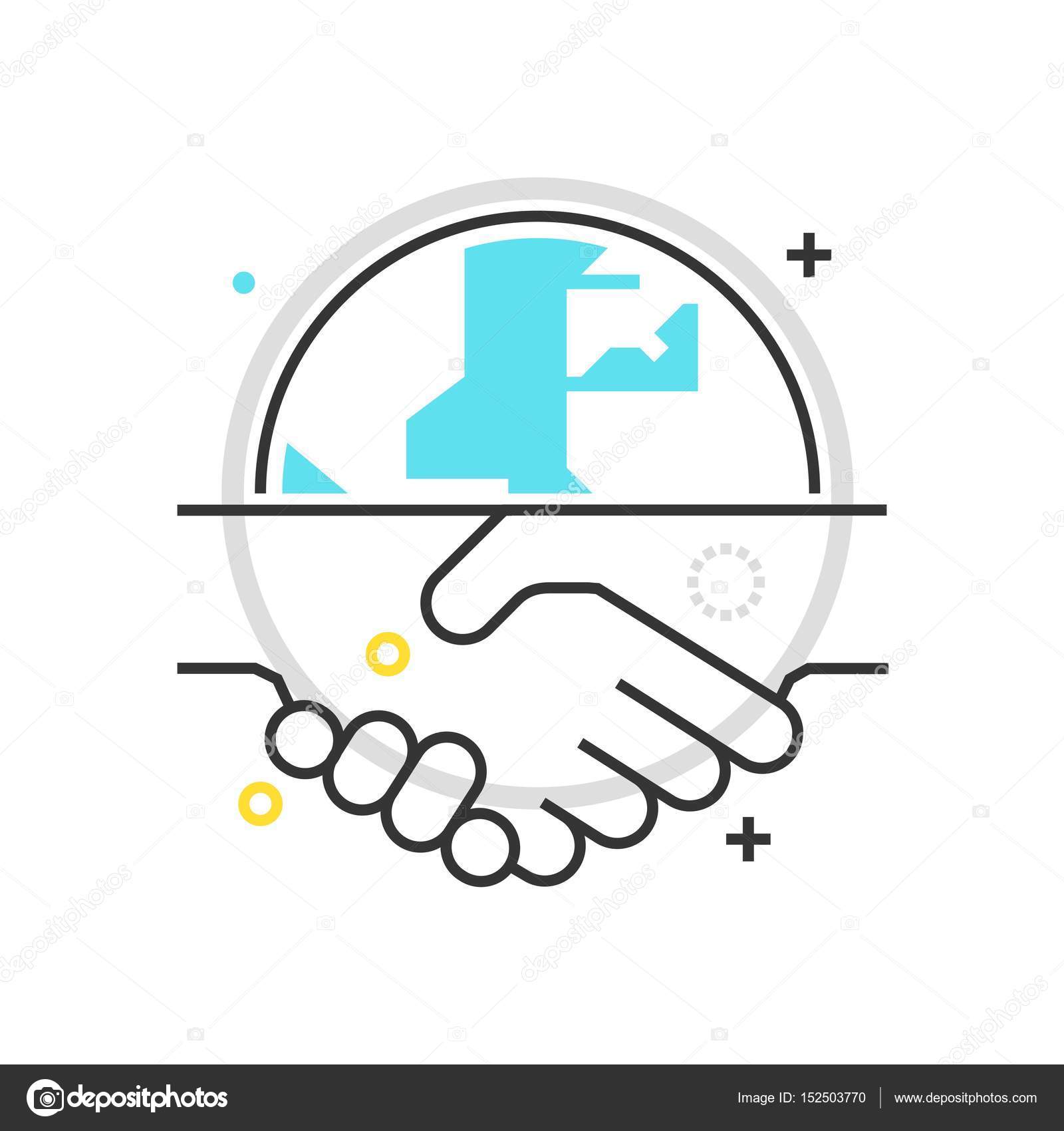 Color box hand shake icon, background and graphics Stock Vector by ...