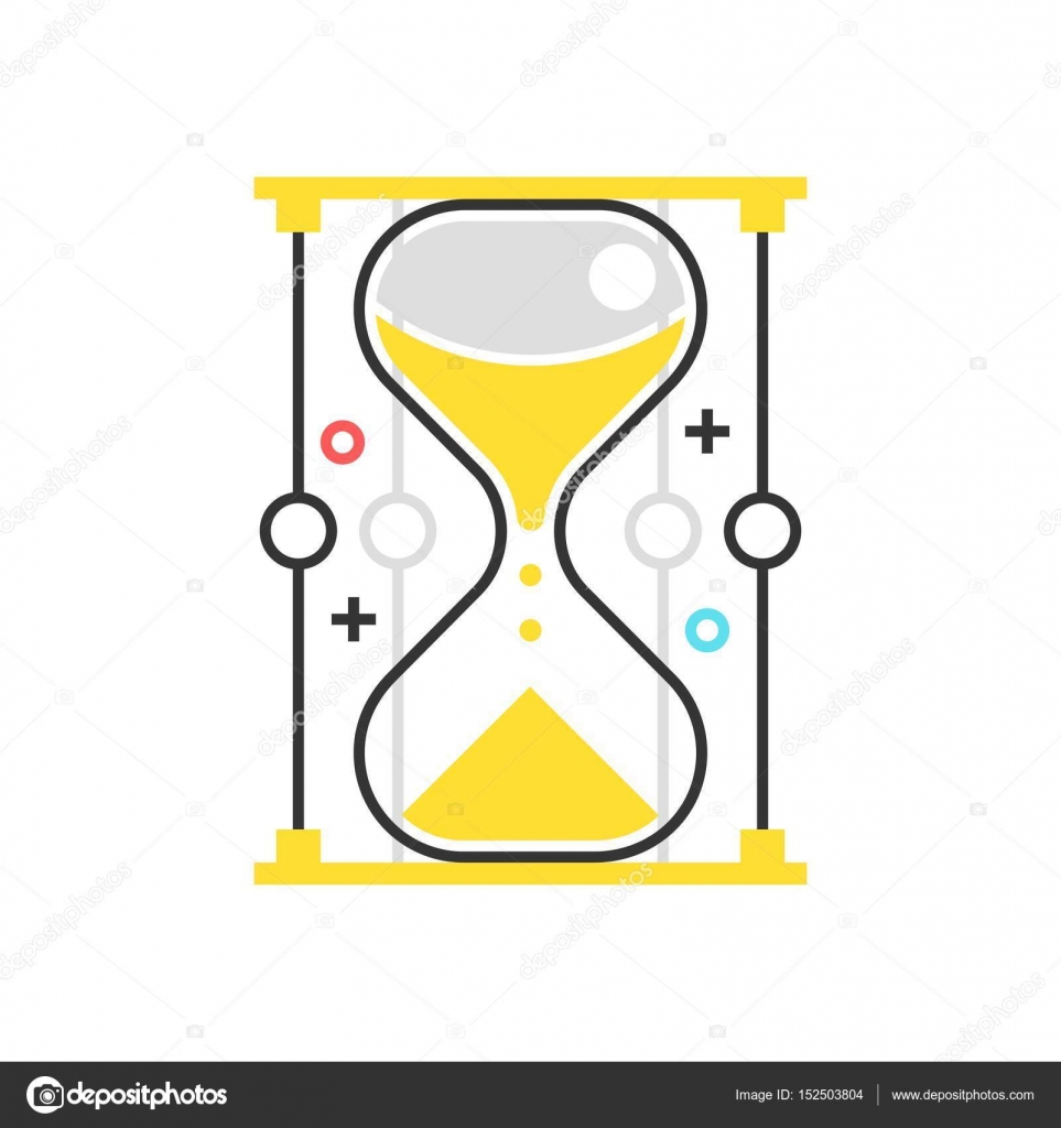 Color box sand timer icon, background and graphics Stock Vector by ...