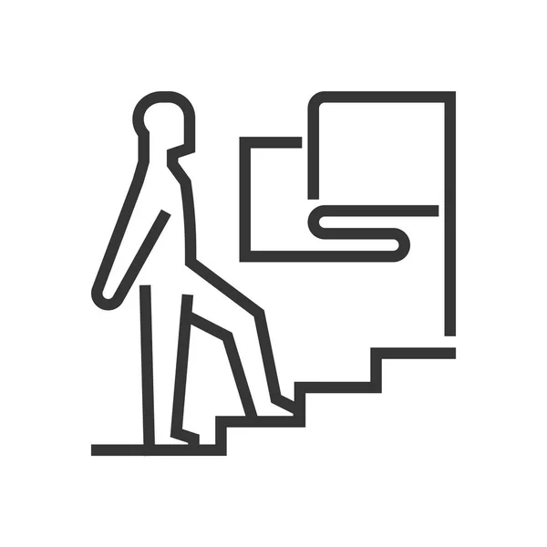 Man climbing up icon — Stock Vector © Howcolour #103445132