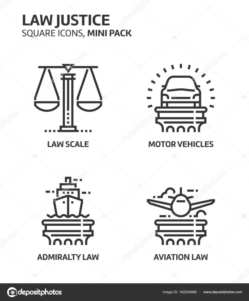Law and justice, square mini icon set. Stock Vector Image by ©Howcolour ...